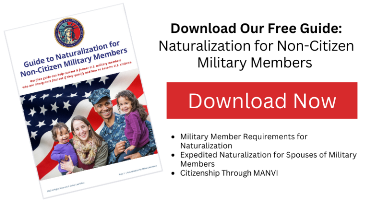 Policy Updates for Naturalization of Military Members - Godoy Law ...